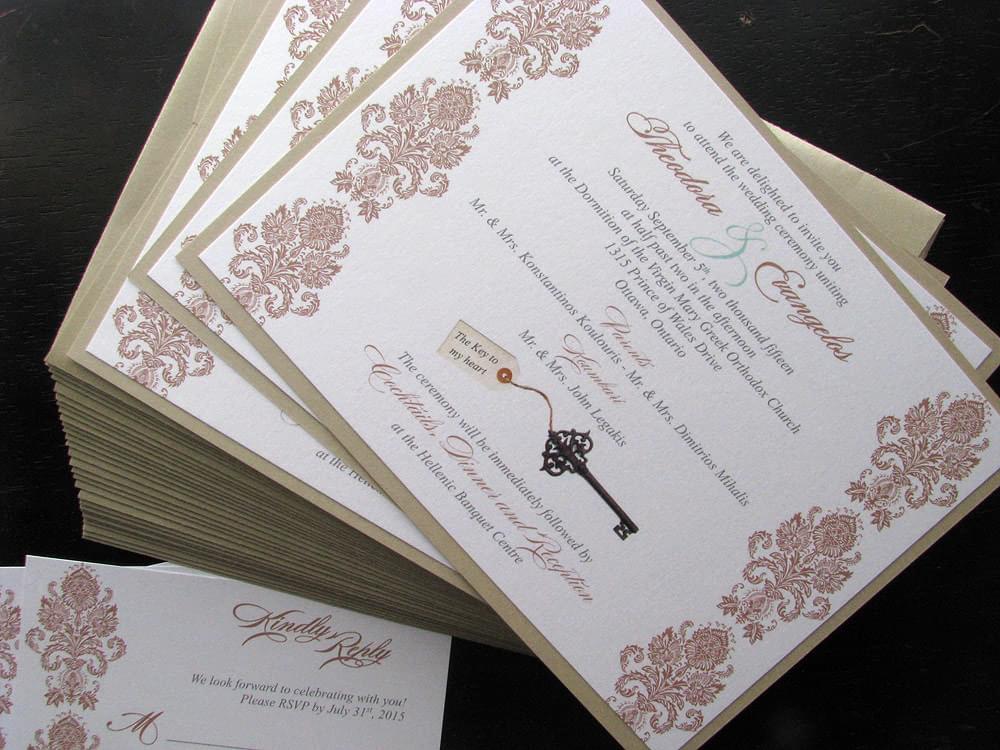 Key to My Heart Wedding Invitations by Daisy Designs