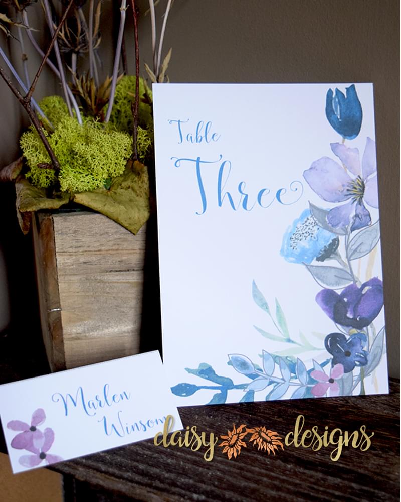 Devine Table Numbers and Seating Cards by Daisy Designs