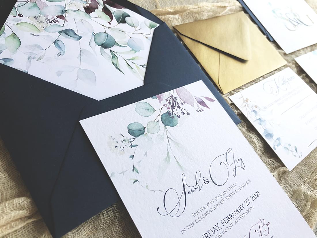 Pistachio Passion Wedding Invitations by Daisy Designs of Ottawa
