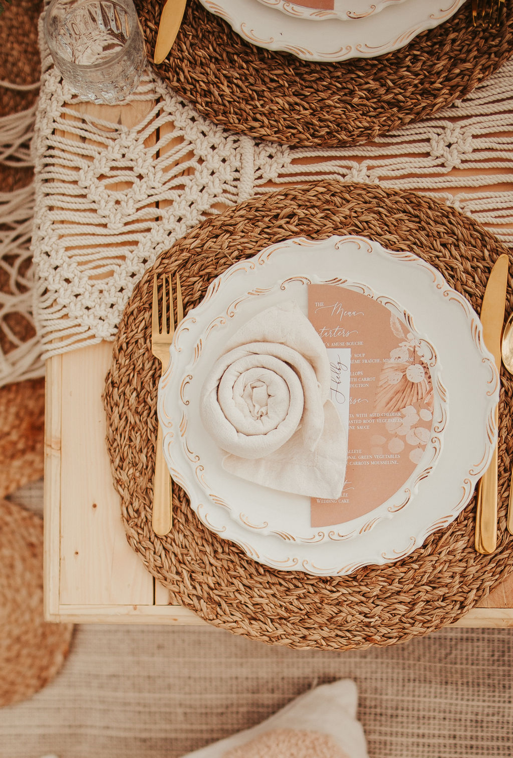 Semi-Circle Menus by Daisy Designs of Ottawa