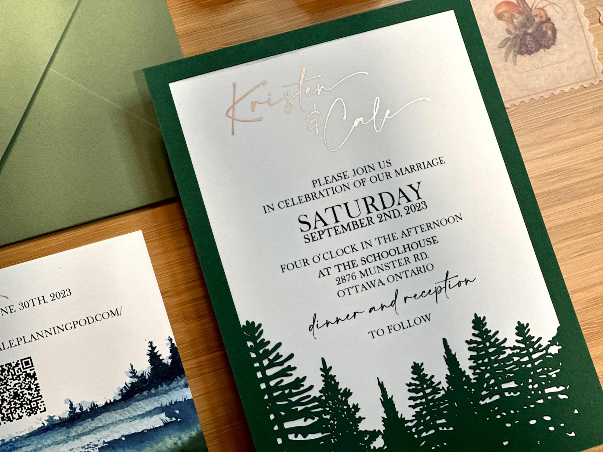Enchanted Forest Wedding Invitation by Daisy Designs of Ottawa