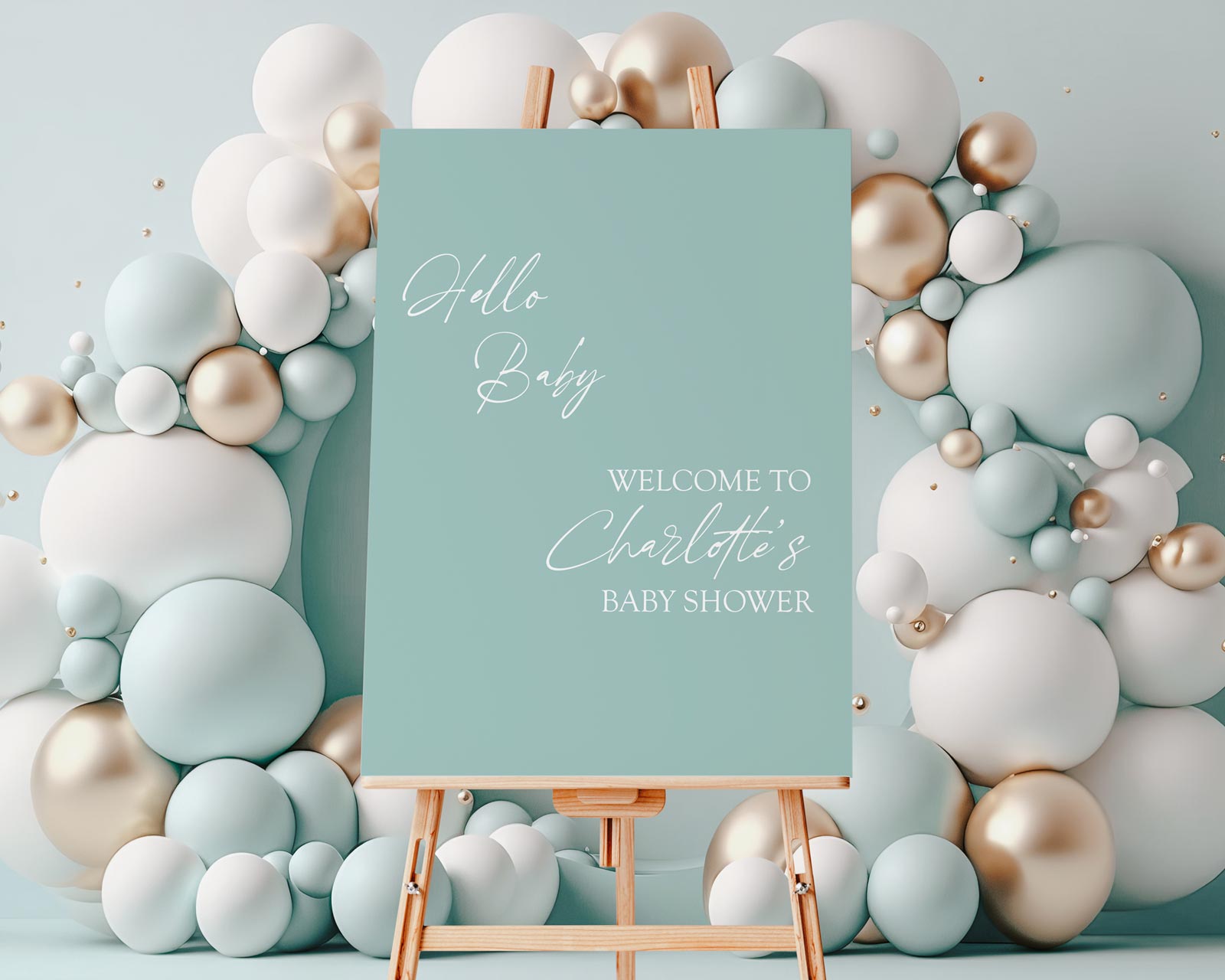Hello Baby Shower Welcome Sign by Daisy Designs of Ottawa